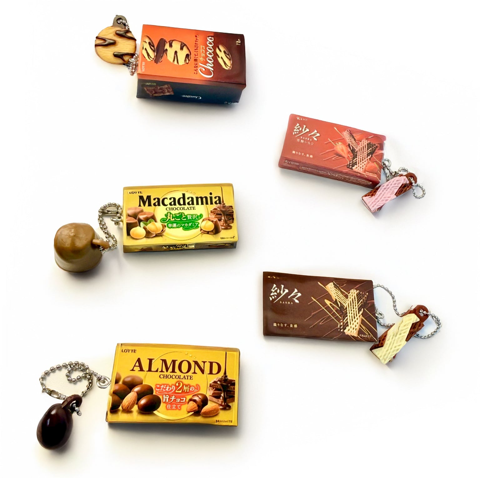 Lotte chocolate Miniature Mascot Gacha Capsule Toy Full Set – Sakura Box